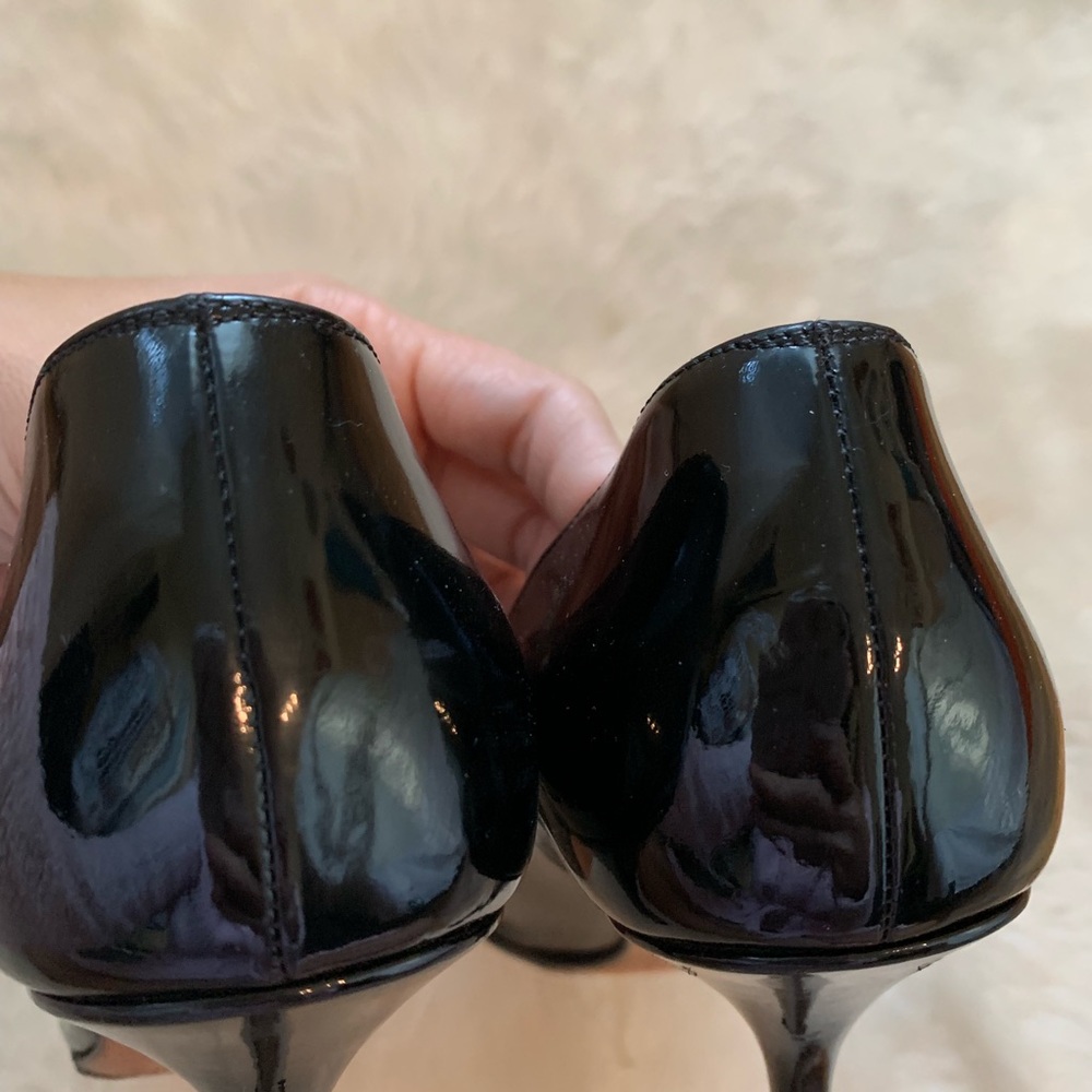 Jimmy Choo Romy Black Patent Leather Pumps Sz 38 - Gem